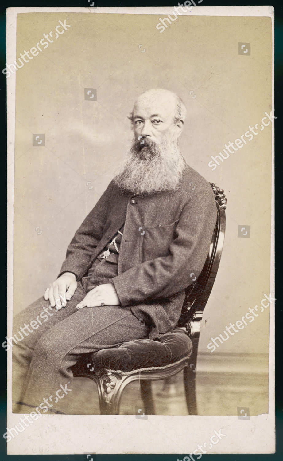 Victorian Gentleman Splendid Beard Circa 1870 Editorial Stock Photo ...