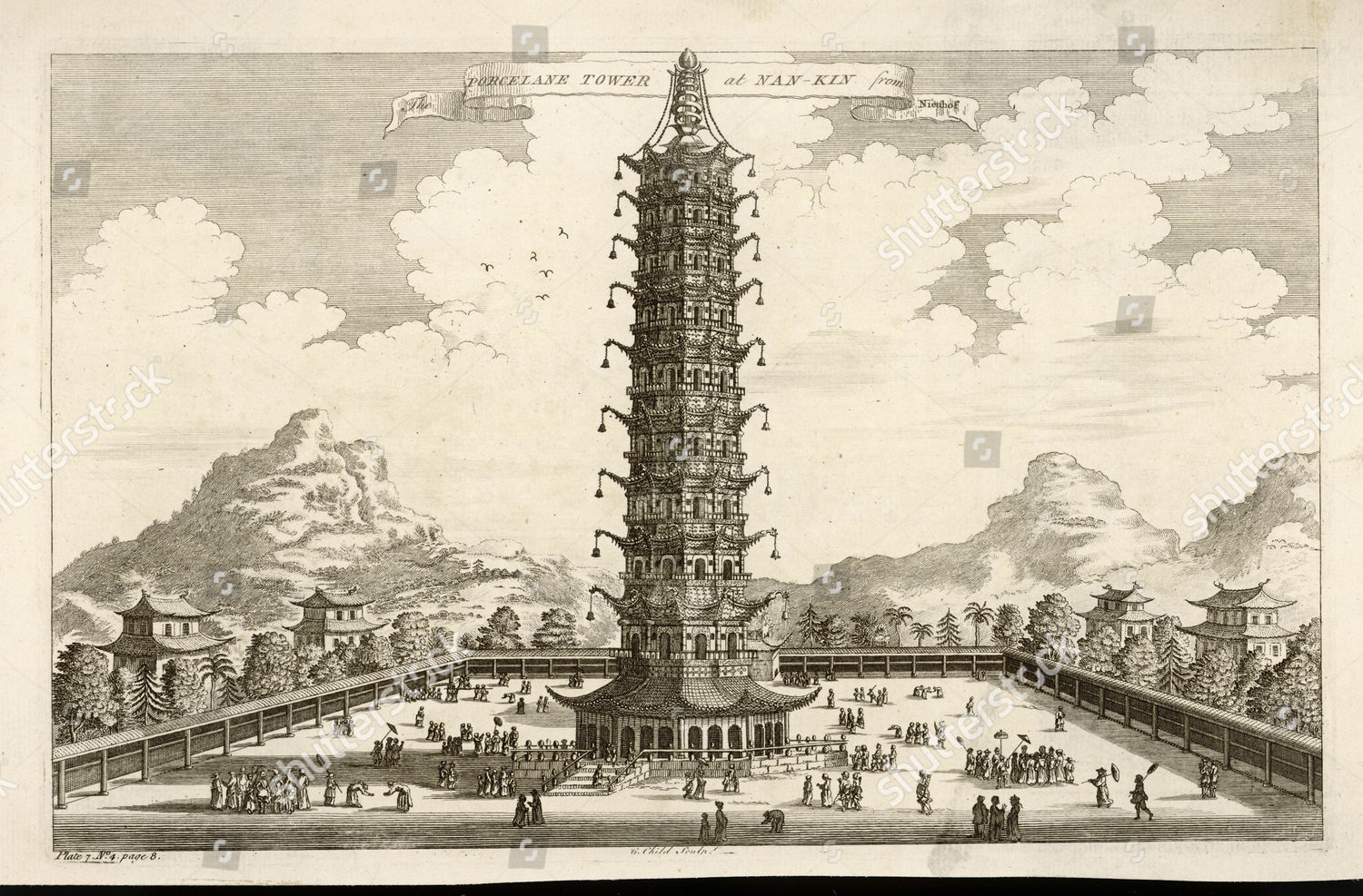 Nanking Pagoda Porcelain Tower Known Temple Editorial Stock Photo ...