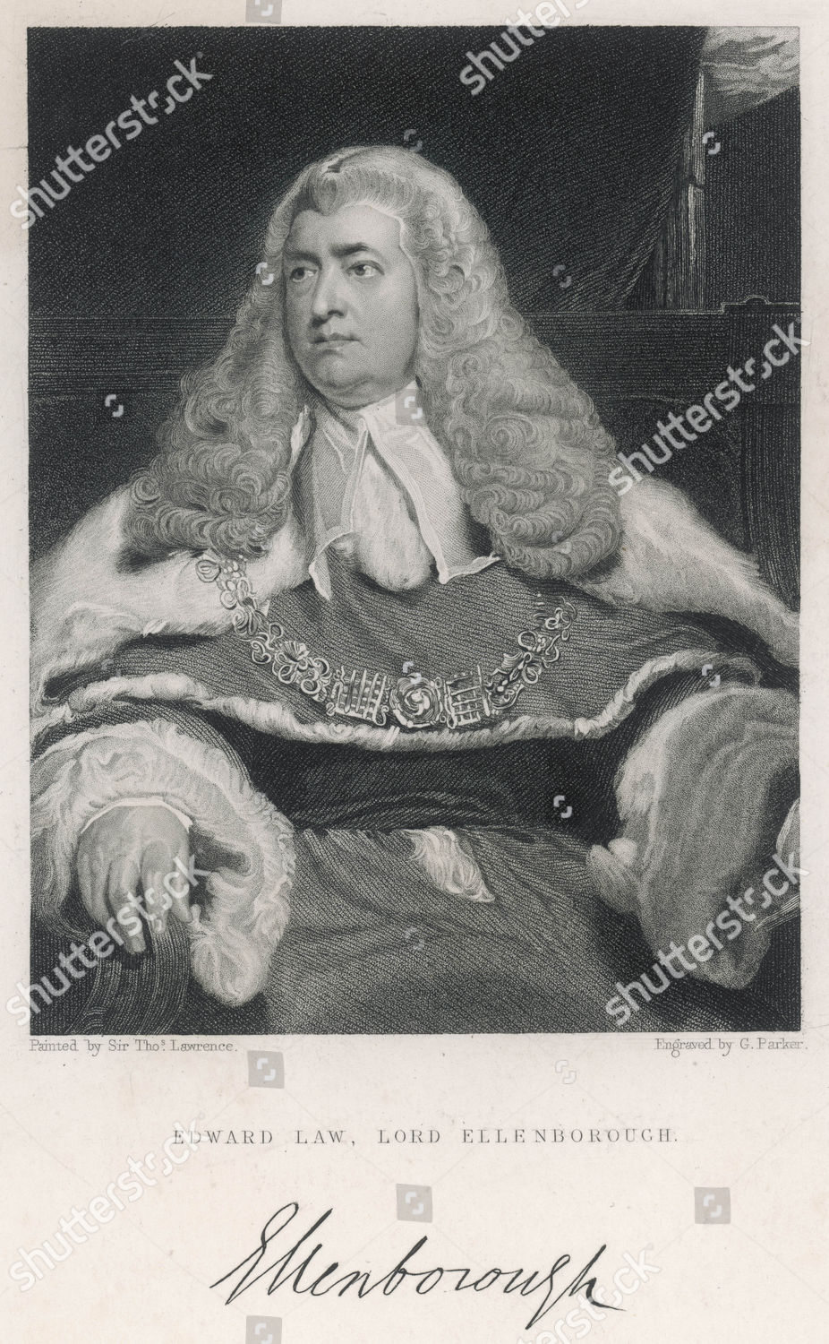 Edward Law First Baron Ellenborough Statesman Editorial Stock Photo ...