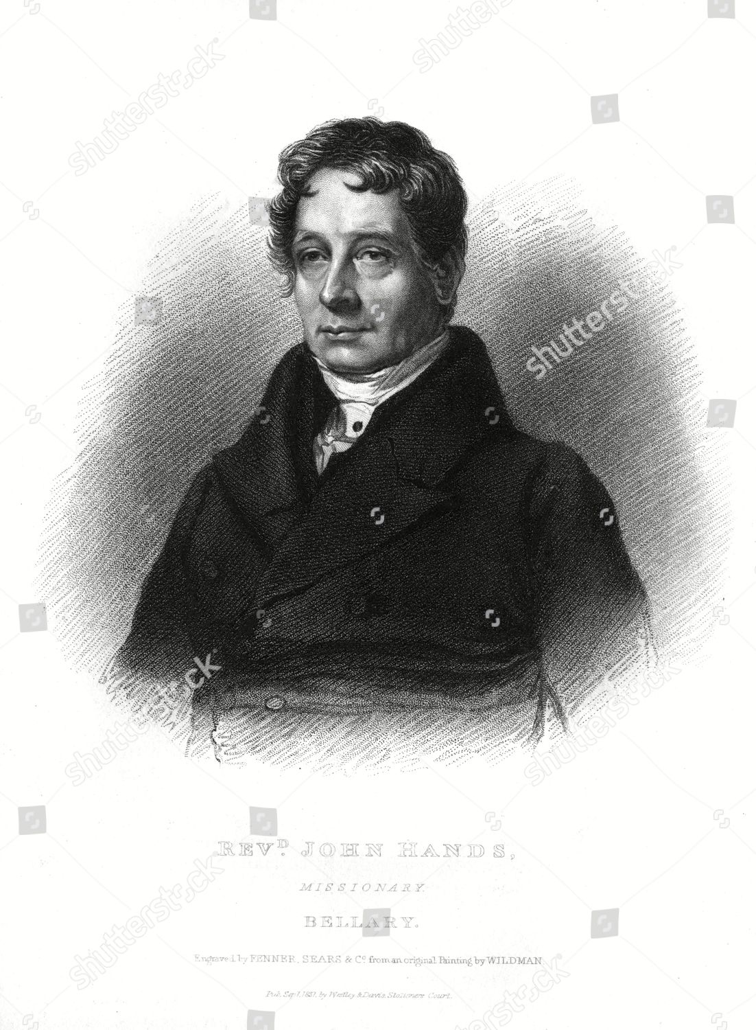 John Hands Churchman Missionary Circa 1837 Editorial Stock Photo ...
