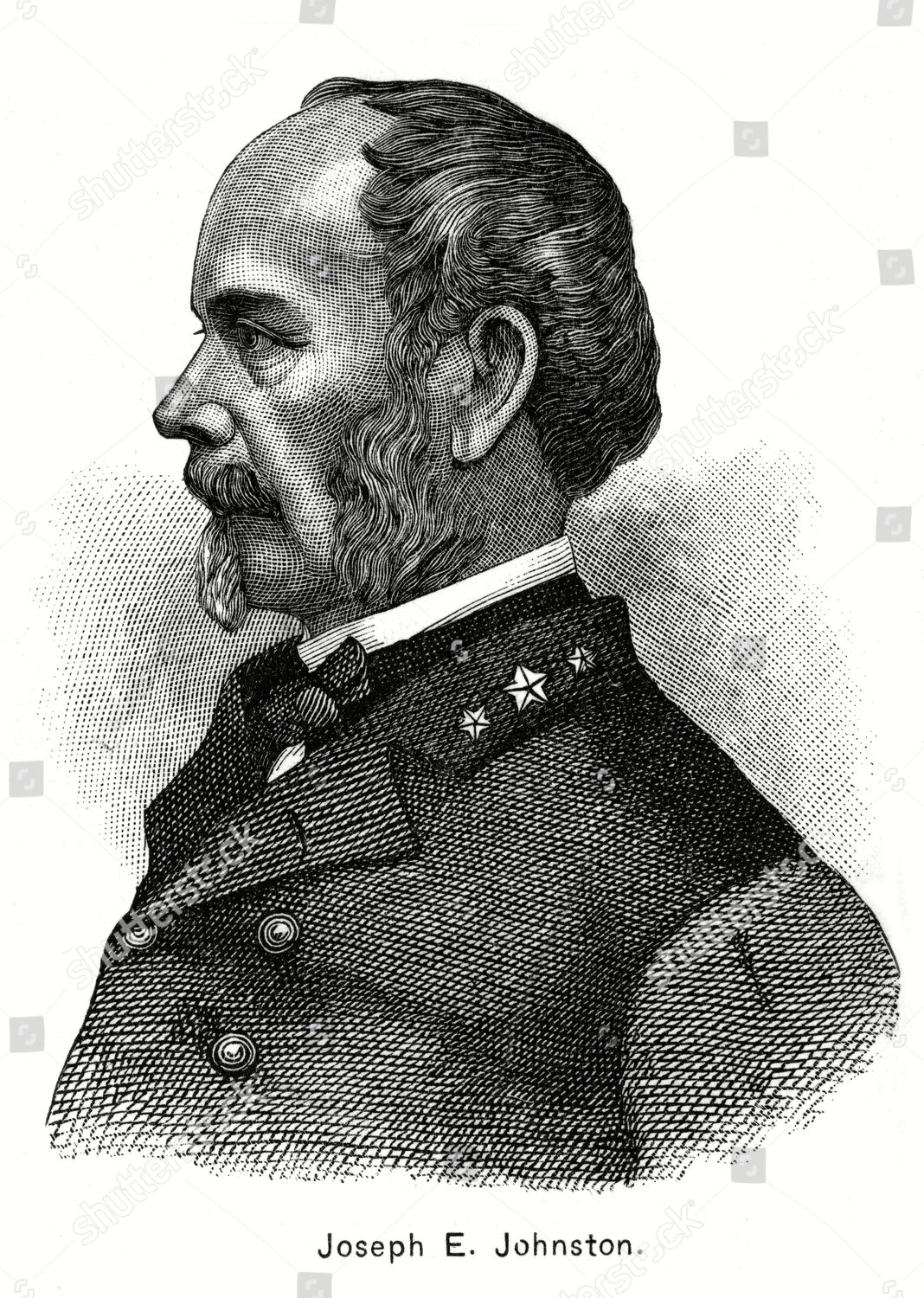Joseph Eggleston Johnston American Military Commander Editorial Stock ...