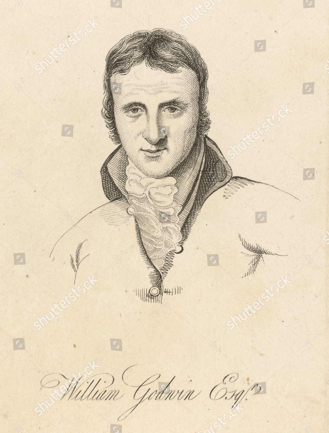 William Godwin English Philosopher Writer 1756 Editorial Stock Photo ...