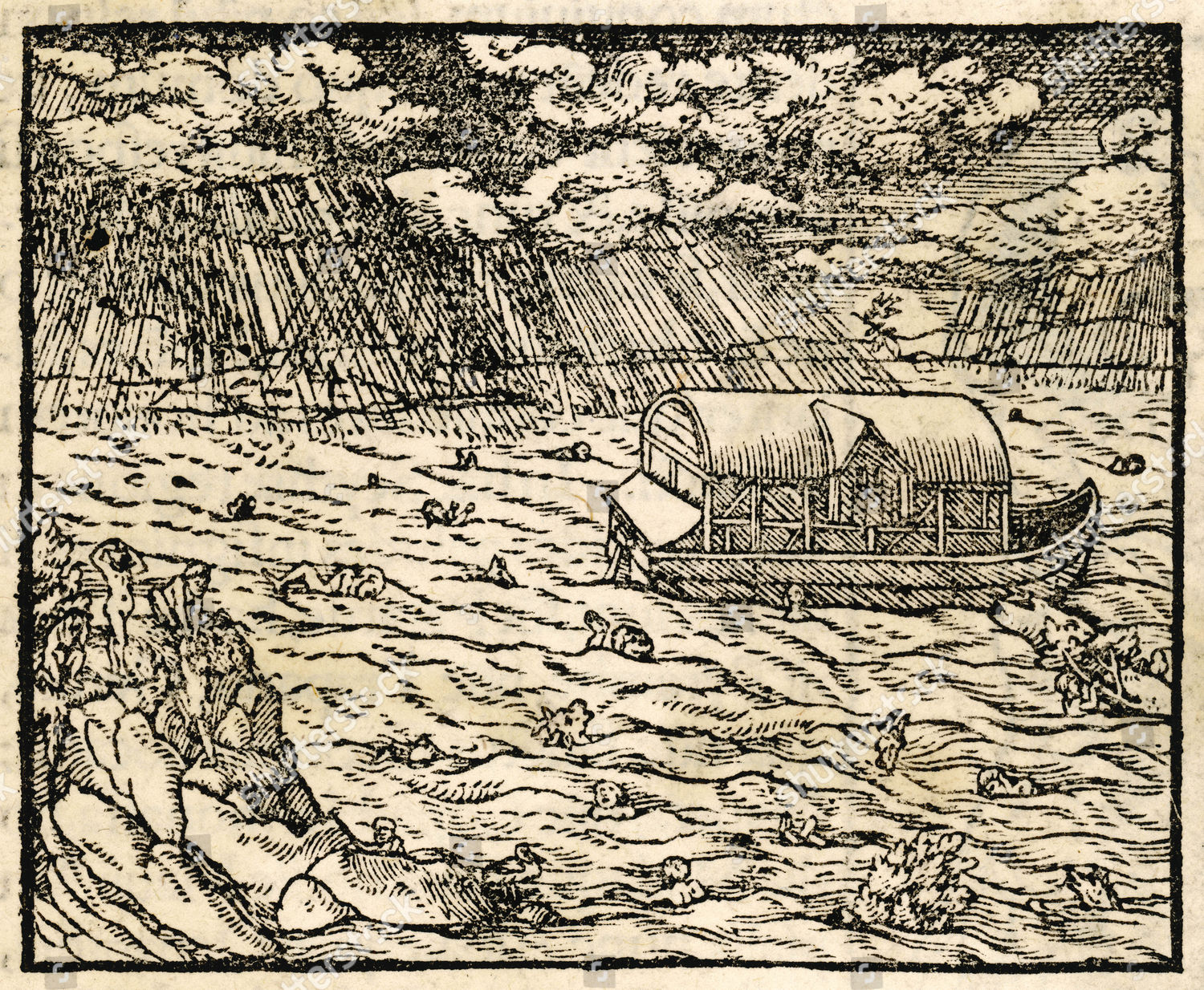 Noahs Ark On Face Waters Rain Editorial Stock Photo - Stock Image ...