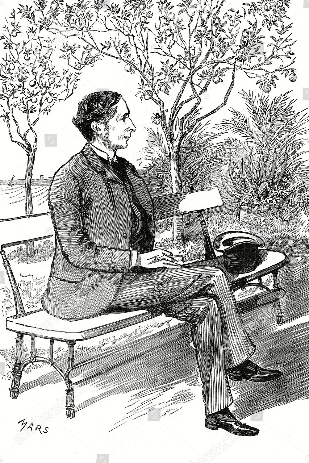 Sir Morell Mackenzie British Doctor Sketched Editorial Stock Photo ...