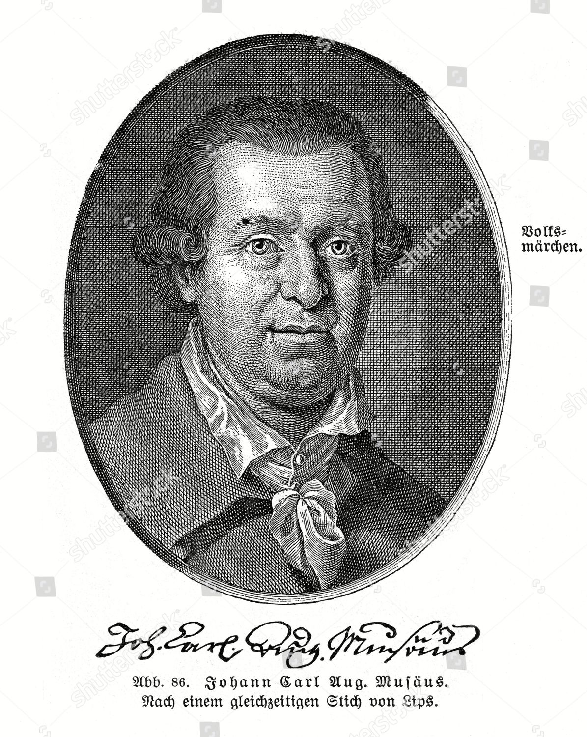 Johann Carl August Musaeus German Writer Editorial Stock Photo - Stock ...