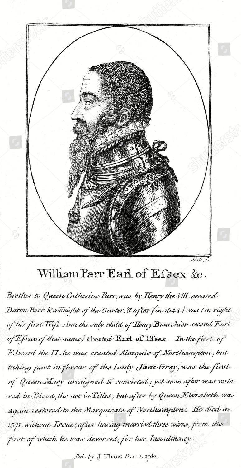 William Parr Earl Essex Marquess Northampton Editorial Stock Photo ...