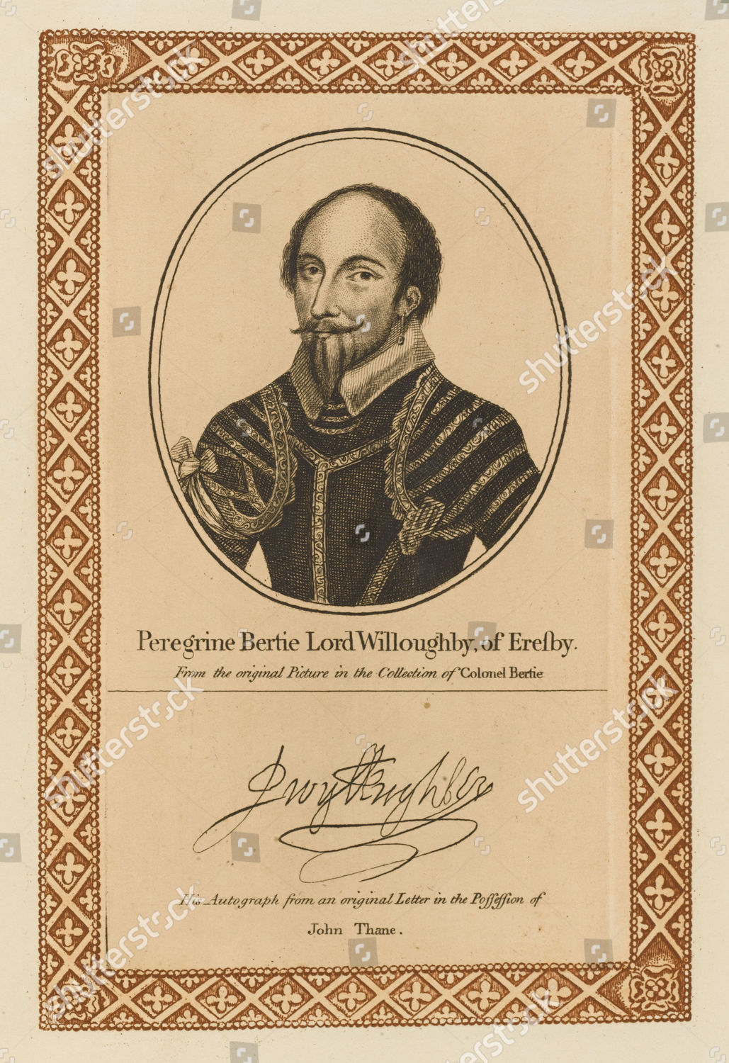 Peregrine Bertie Lord Willoughby Eresby Soldier Editorial Stock Photo ...