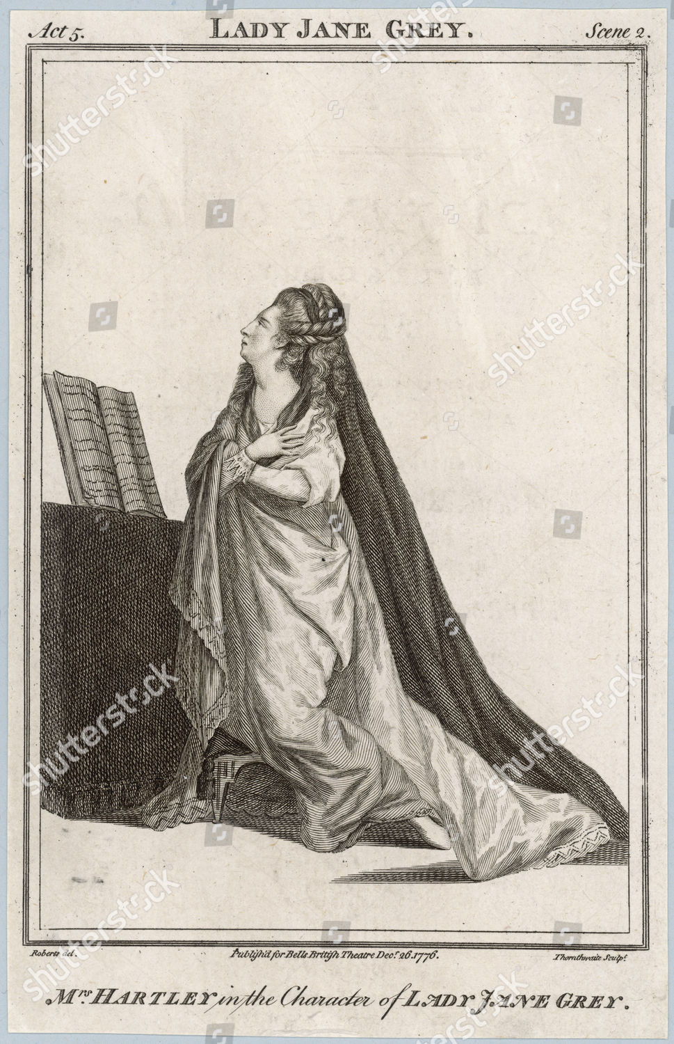 Elizabeth Hartley Lady Jane Grey 1751 Editorial Stock Photo - Stock ...