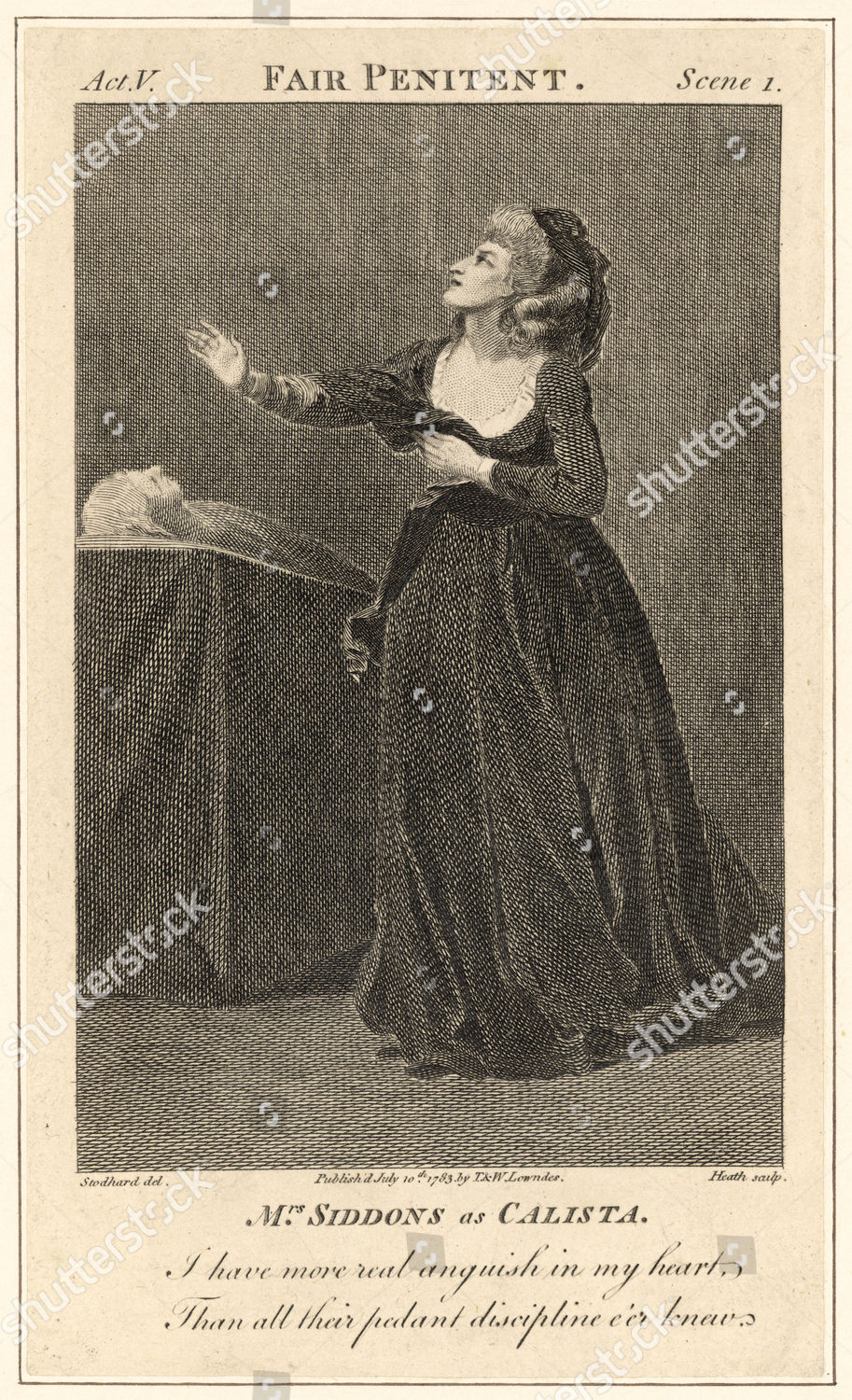 Sarah Siddons Actress Calista Nicholas Rowes Editorial Stock Photo ...