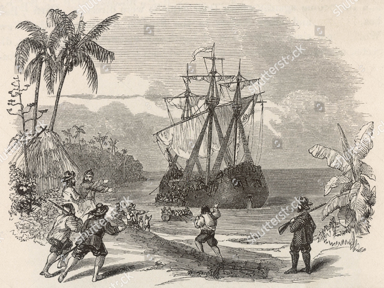 Welsh Pirate Henry Morgan His Crew Editorial Stock Photo - Stock Image ...