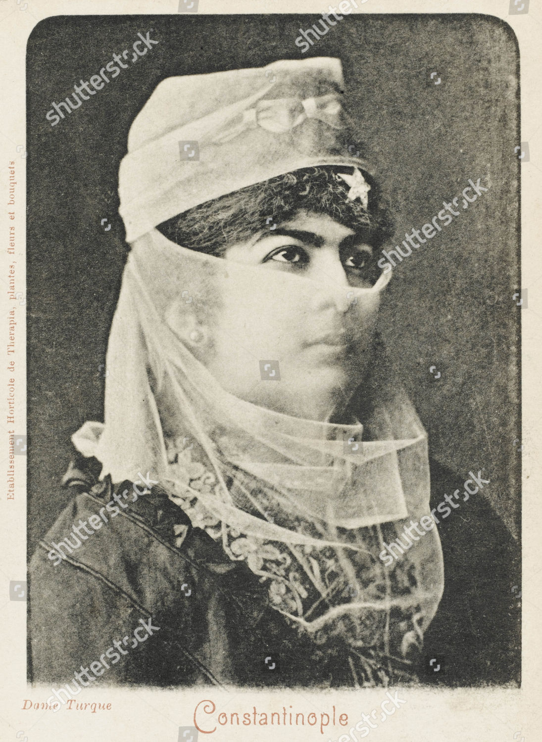 Veiled Turkish Woman Constantinople Turkey Star Editorial Stock Photo ...