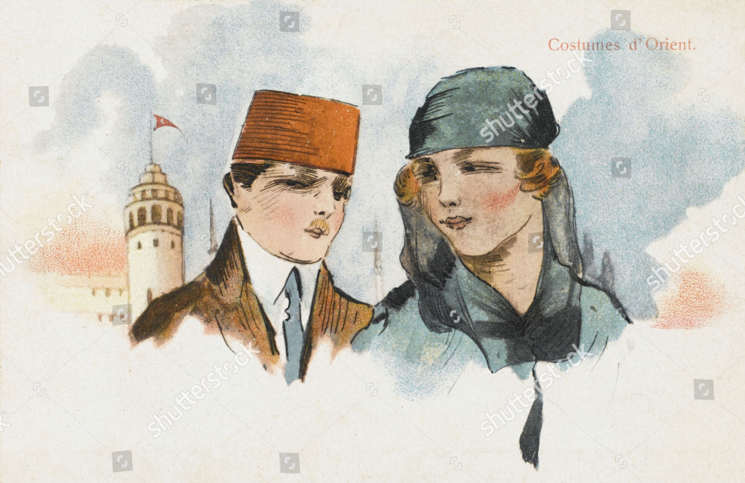 Modern Turkish Man Woman Near Galata Editorial Stock Photo - Stock ...