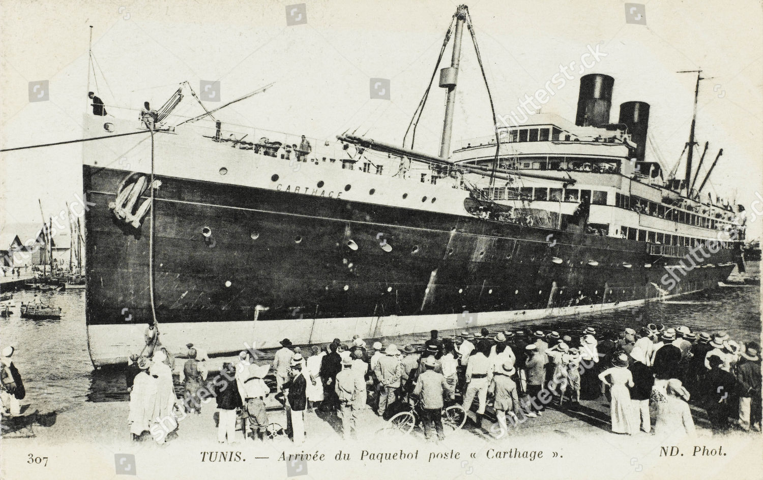 Packet Boat Carthage Arriving Tunis Tunisia Editorial Stock Photo ...