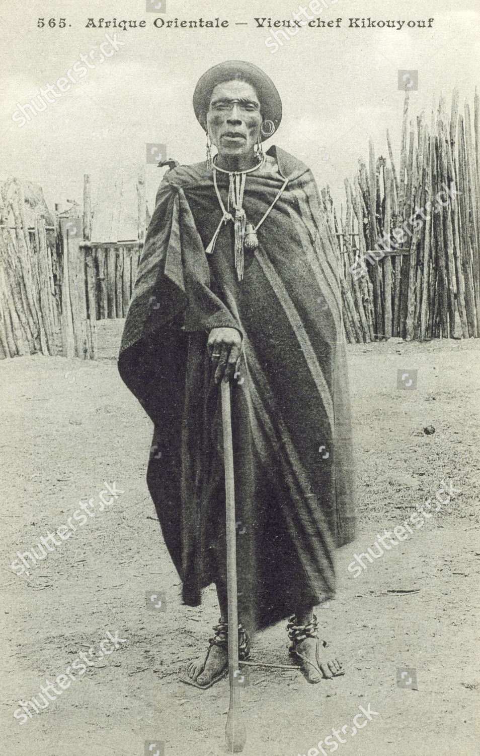 Old Kikuyu Chief Kenya East Africa Editorial Stock Photo - Stock Image ...