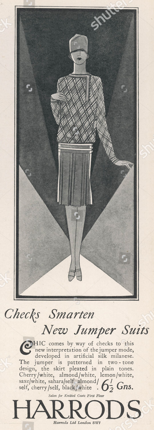 Harrods Advertisement Jumper Suits Artificial Silk Editorial Stock ...