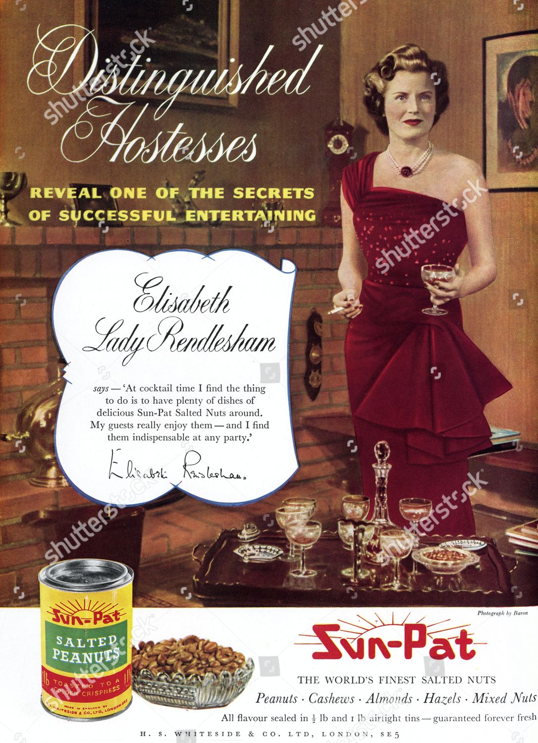 Advertisement Sunpat Peanuts Which Lady Rendlesham Editorial Stock ...