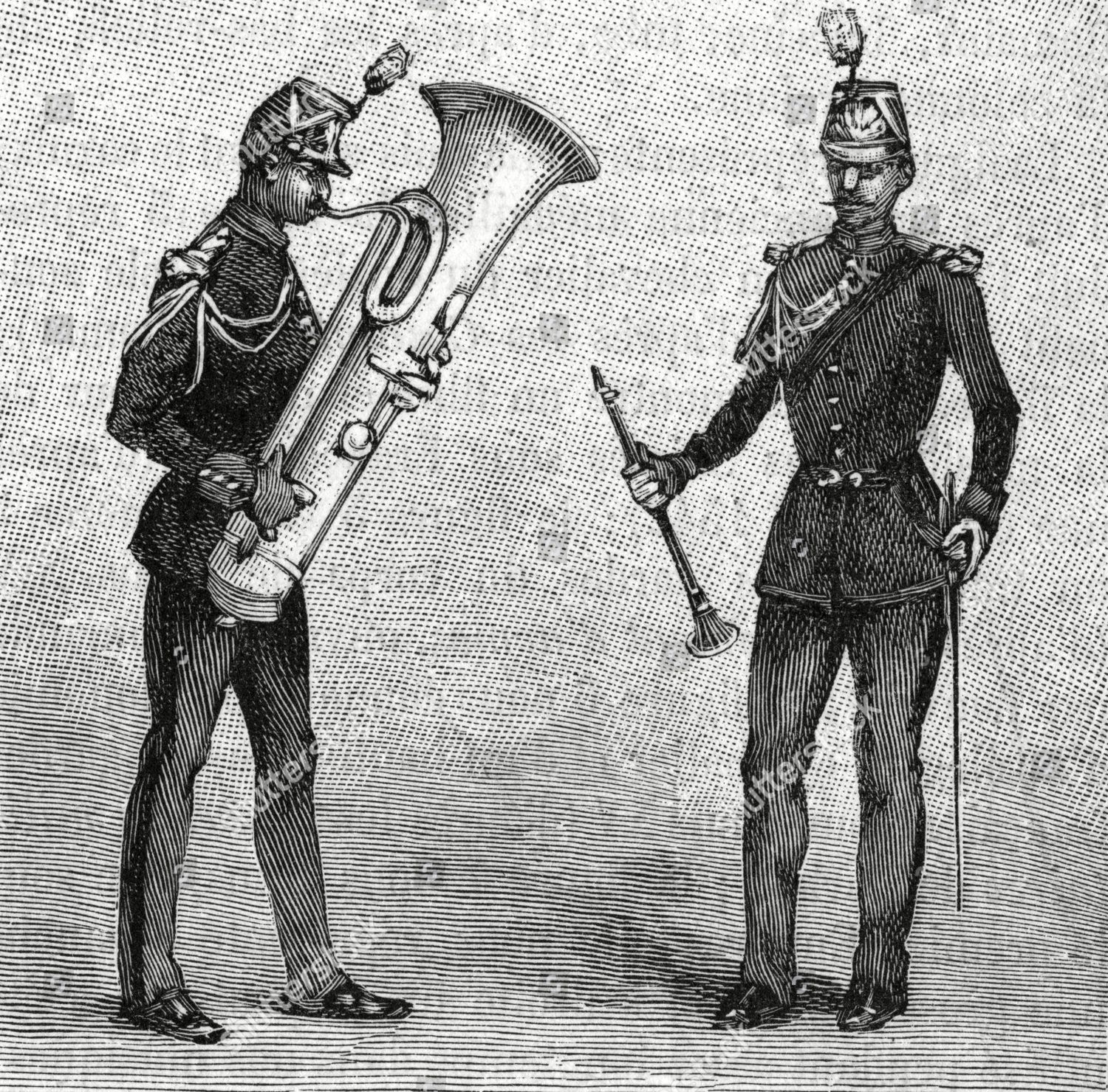 Two Musicians Republican Guard Playing Clarinet Editorial Stock Photo ...