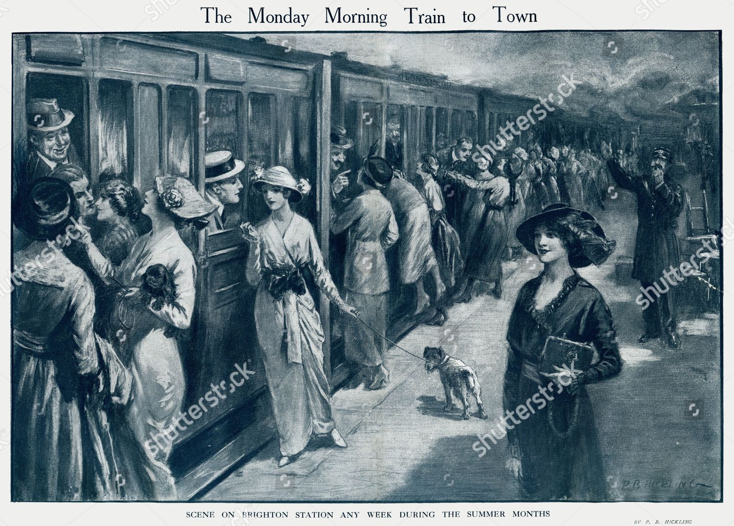 Monday Morning Train Town Scene On Editorial Stock Photo - Stock Image ...