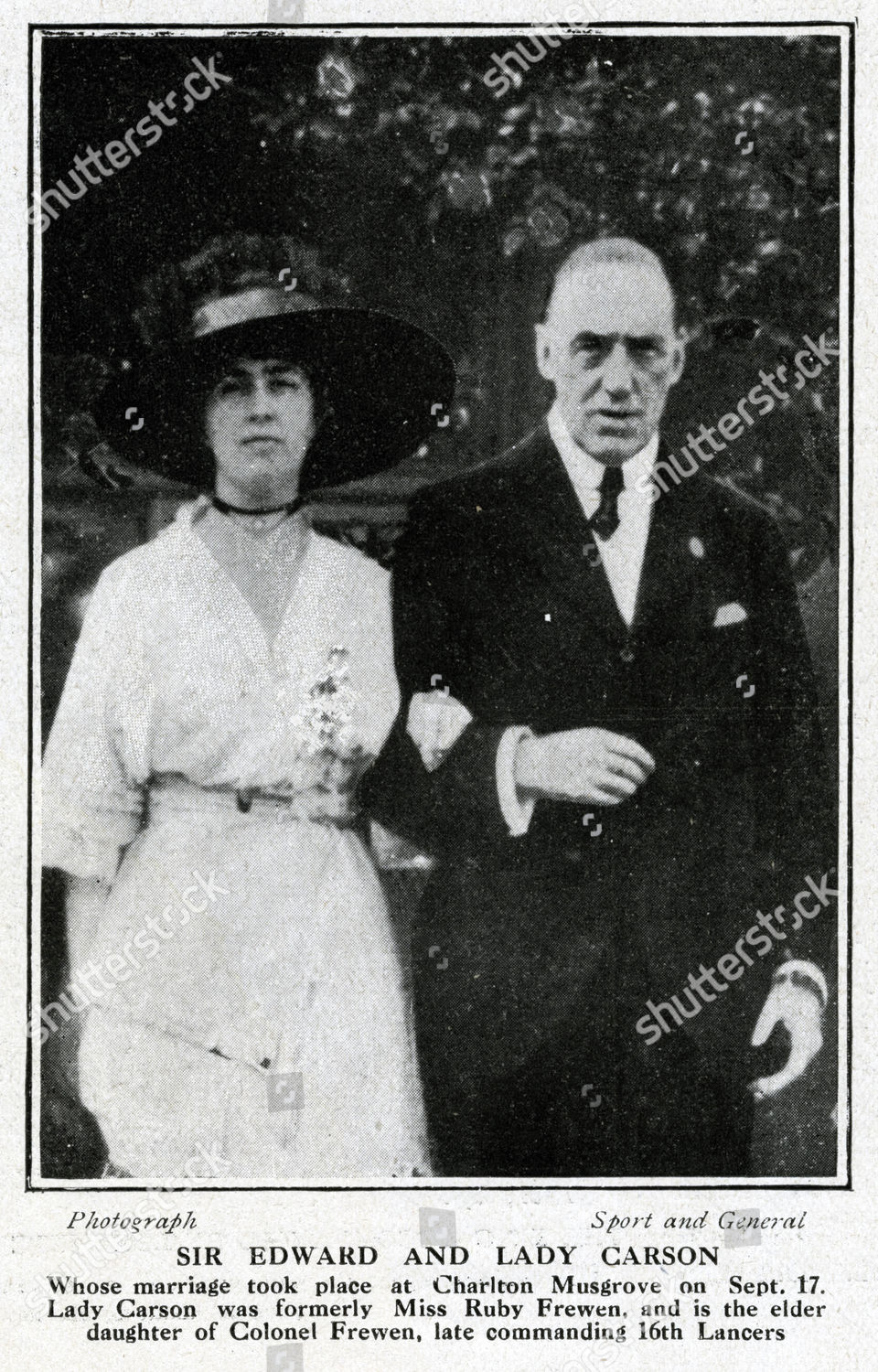 Sir Edward Carson 18541935 Irish Barrister Editorial Stock Photo ...