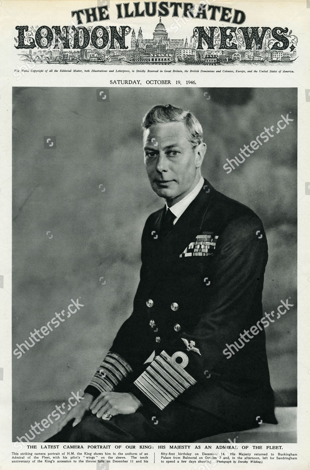 King George Vi Uniform Admiral Fleet Editorial Stock Photo - Stock ...