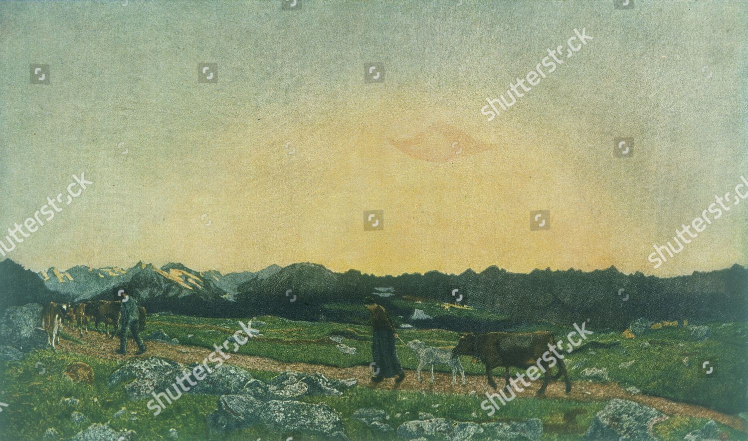 Remarkable Painting By Italian Artist Segantini Editorial Stock Photo ...
