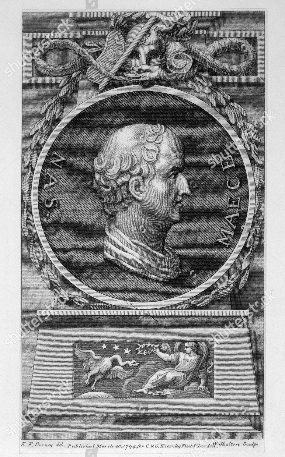 Gaius Cilnius Maecenas 70 8 Bc Editorial Stock Photo - Stock Image ...