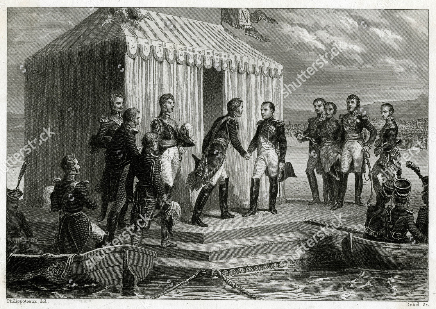 Meeting Three Leaders During Napoleonic Wars Editorial Stock Photo ...