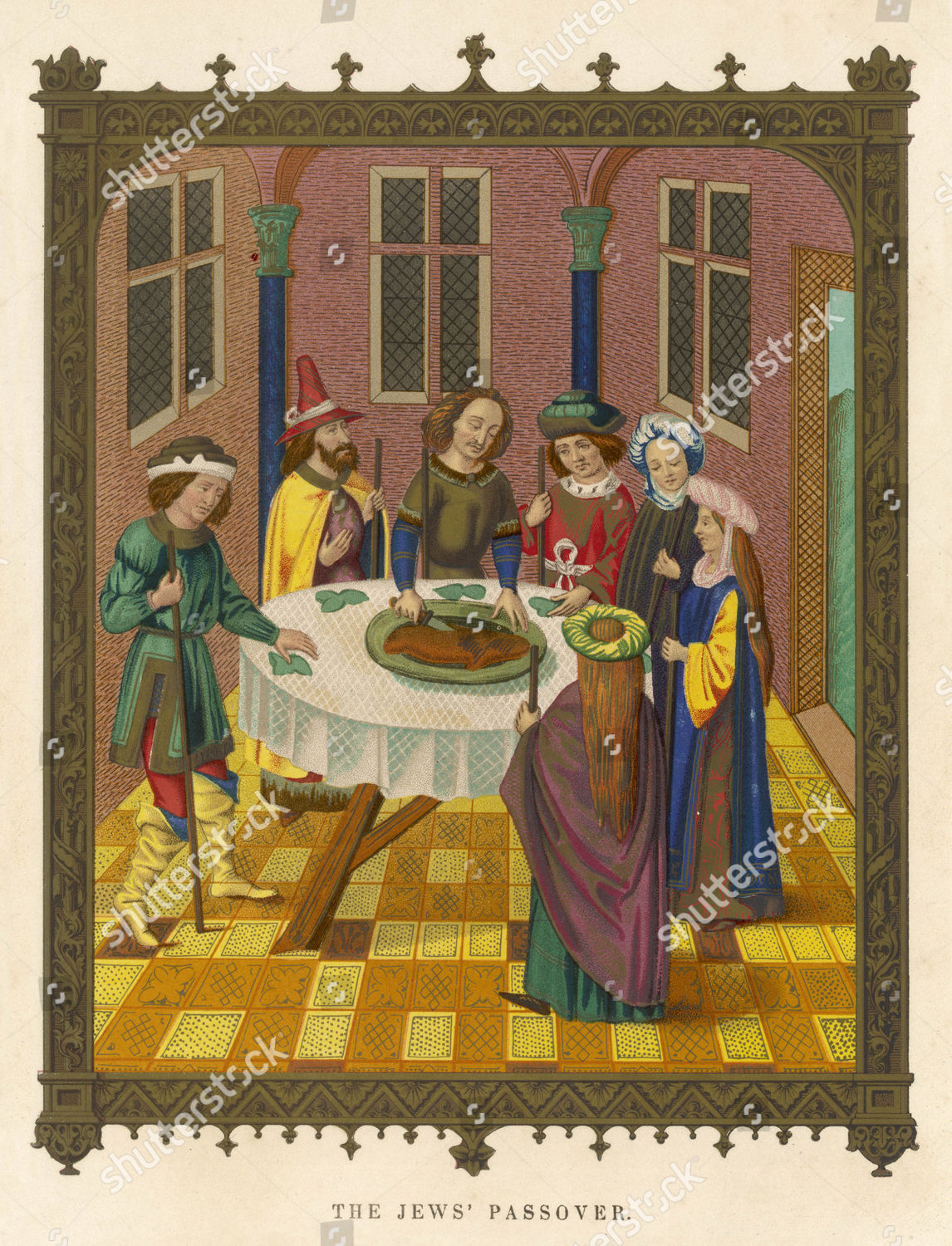 Passover Ceremony Jews 15th Century Editorial Stock Photo - Stock Image ...