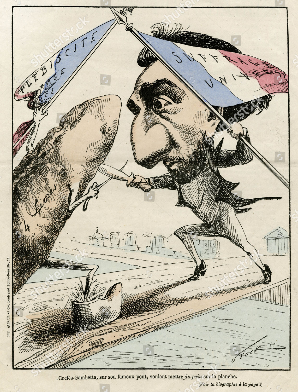 Leon Michel Gambetta French Statesman Depicted Editorial Stock Photo ...