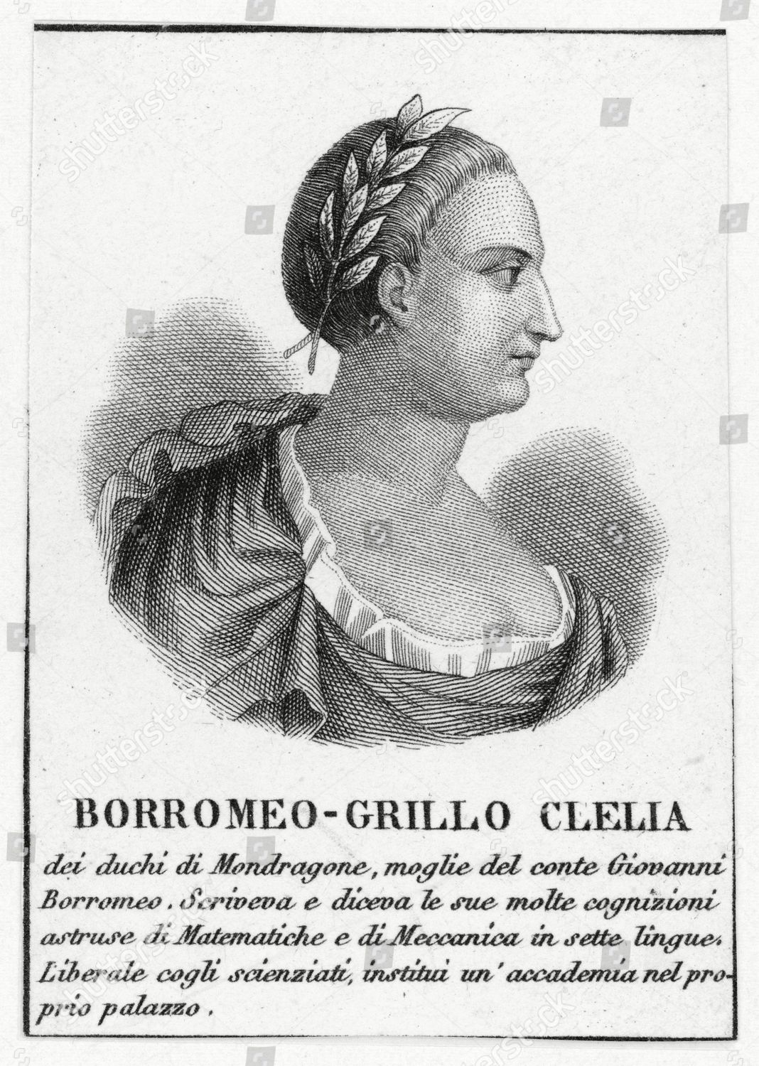 Clelia Borromeogrillo Wife Conte Giovanni Borromeo Editorial Stock ...