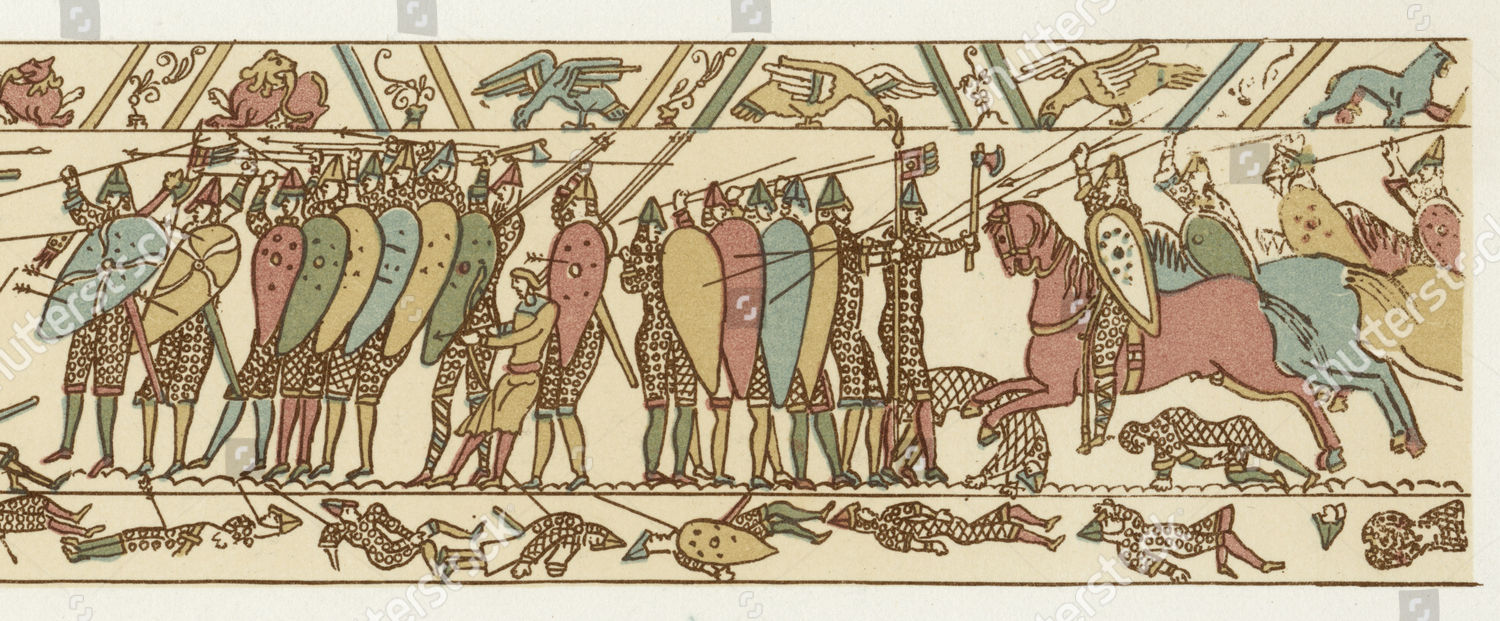 Battle Hastings Norman Horsemen Charge English Editorial Stock Photo ...