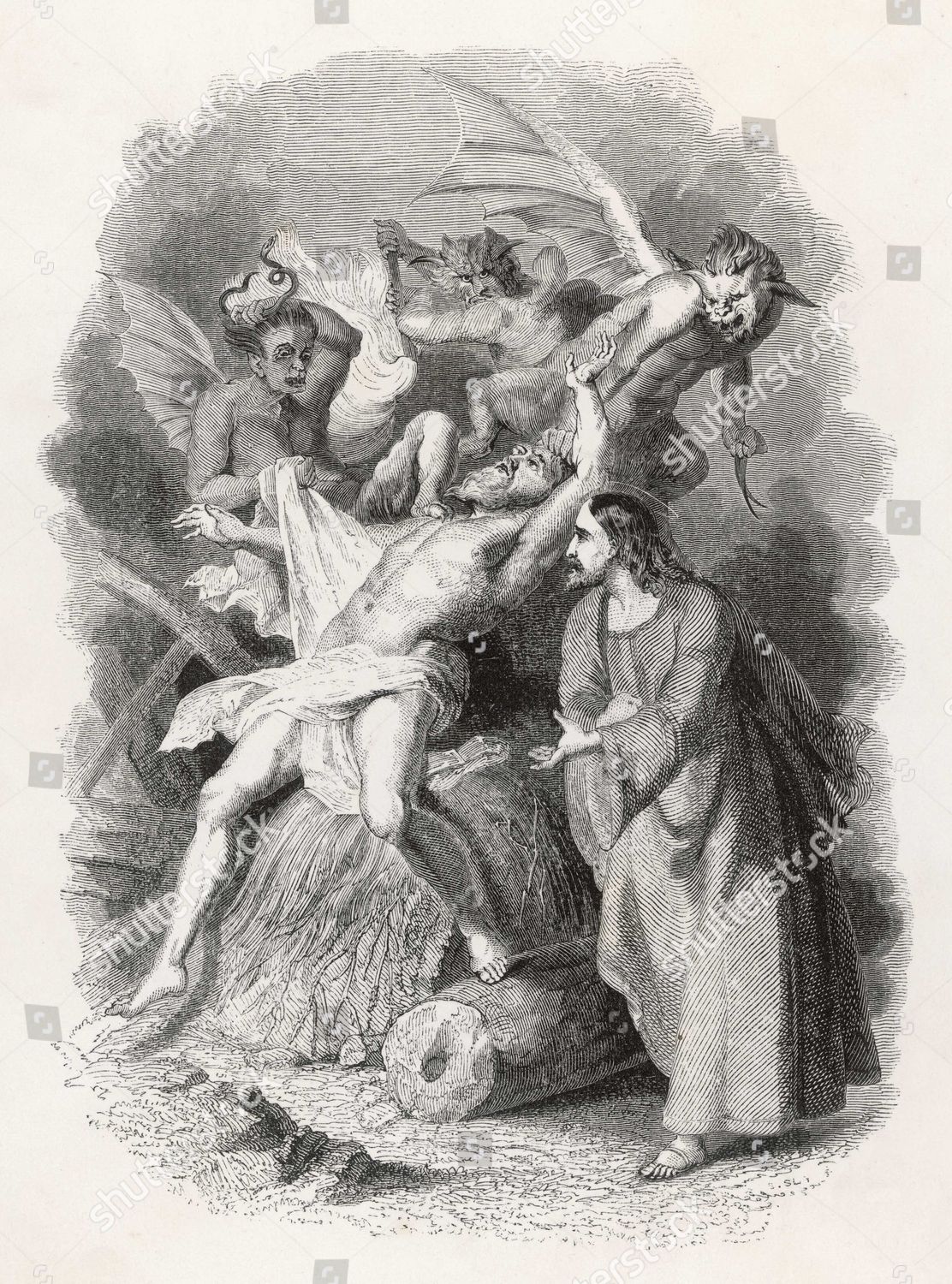 Jesus Casts Out Demons Afflicted Man Editorial Stock Photo - Stock ...