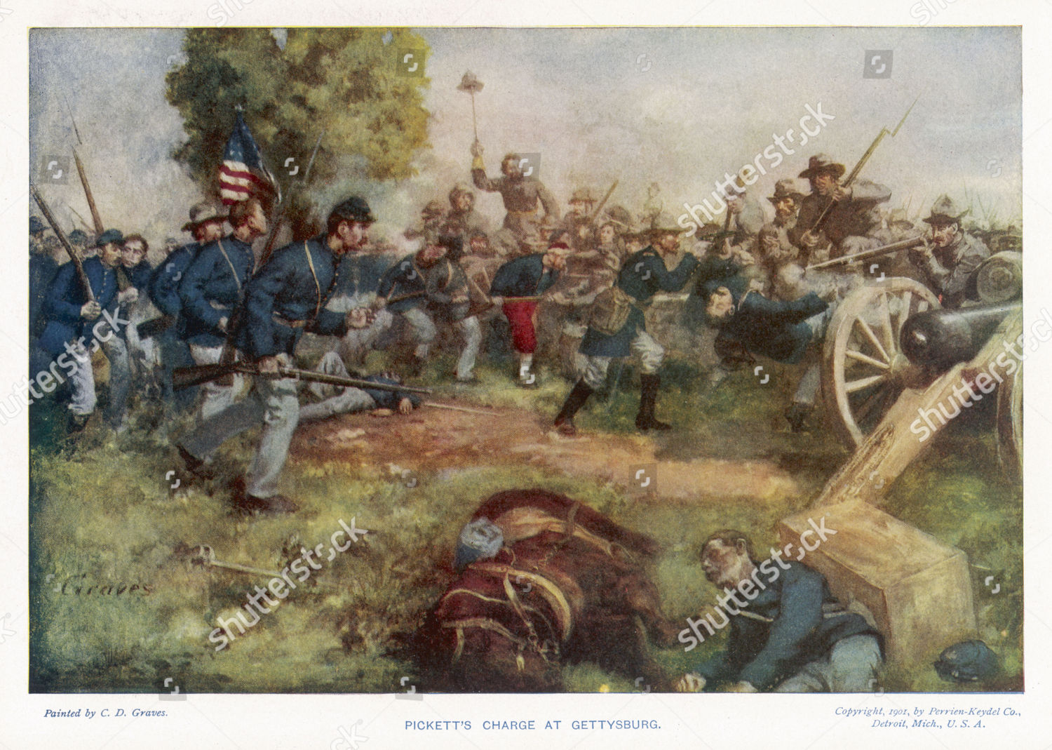 Scene Battle Gettysburg During American Civil Editorial Stock Photo ...