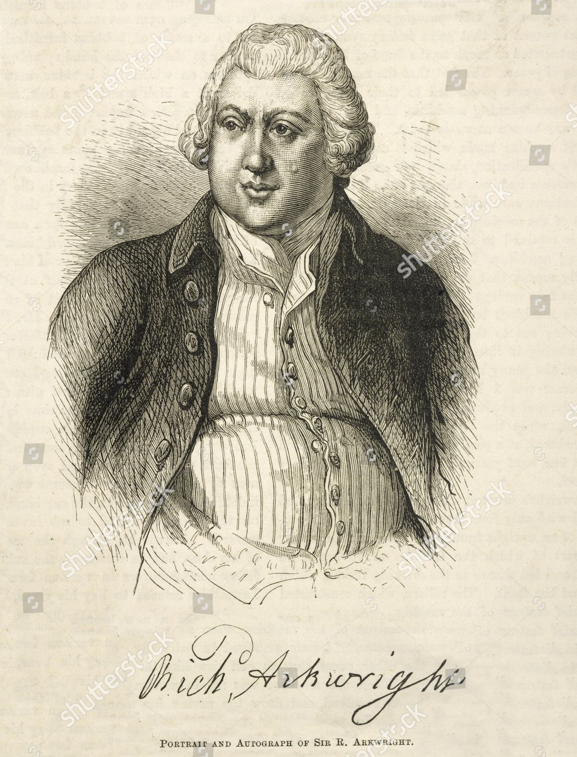 Richard Arkwright English Inventor Manufacturer Best Editorial Stock ...