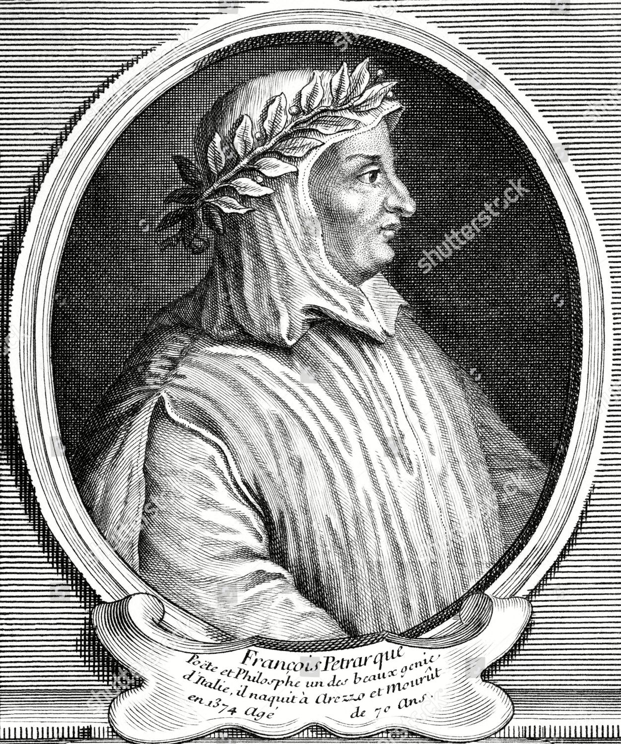 Francesco Petrarch Italian Poet Wearing Laurel Editorial Stock Photo ...