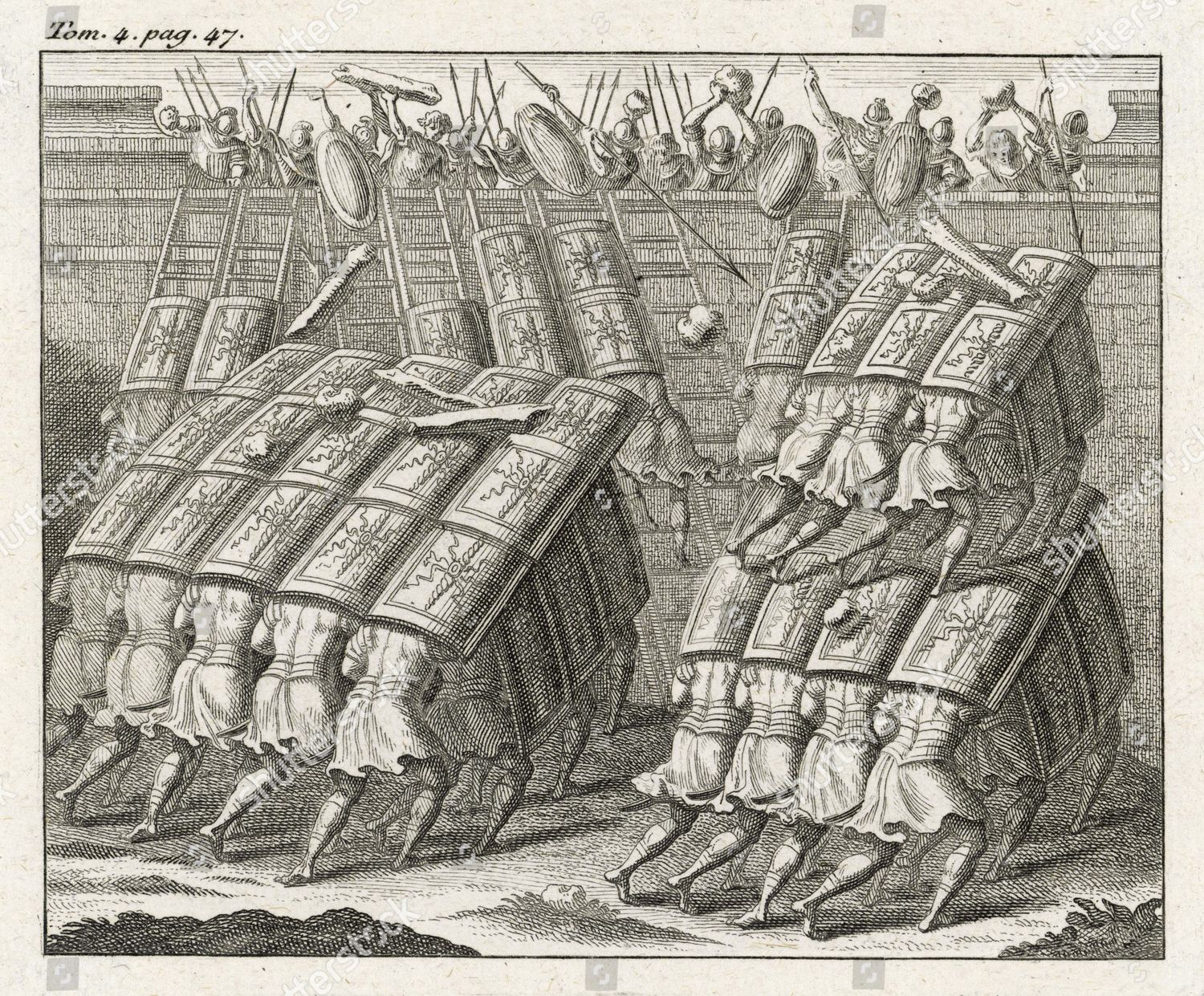 Testudo Tortoise Roman Siege Technique Using Editorial Stock Photo ...
