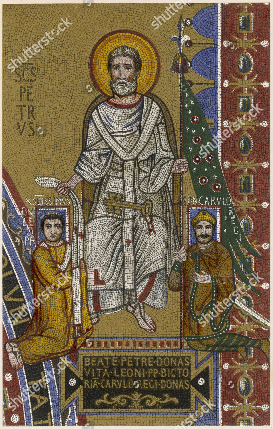 Saint Peter First Pope Depicted Blessing Editorial Stock Photo - Stock ...