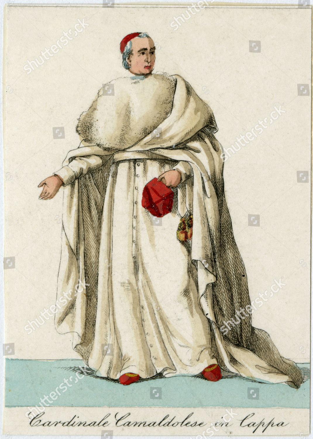 Cardinale Camaldolese Cappa Cardinal Camaldoli Order Editorial Stock ...