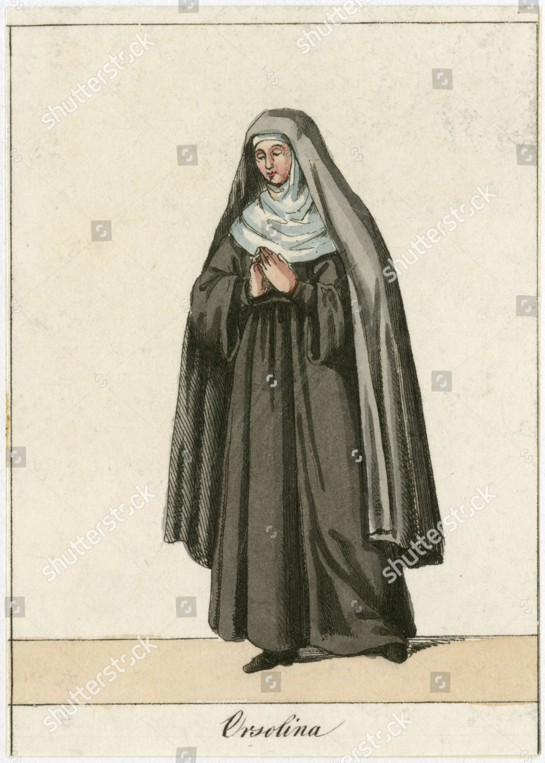 Ursulina Nun Order Saint Ursula 1833 Editorial Stock Photo - Stock ...