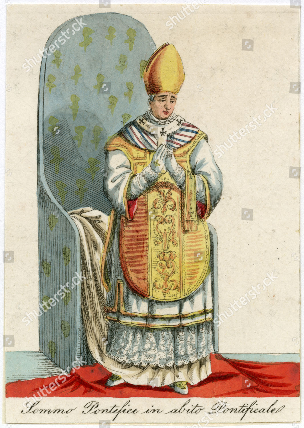 Pope Abito Pontificale Pontifical Dress 1833 Editorial Stock Photo ...