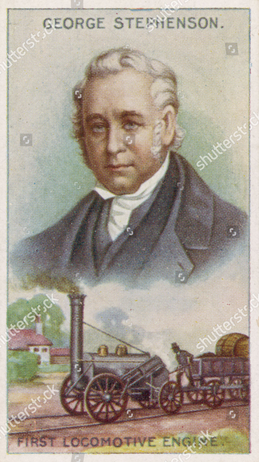 George Stephenson Engineer Pictured First Locomotive Editorial Stock ...