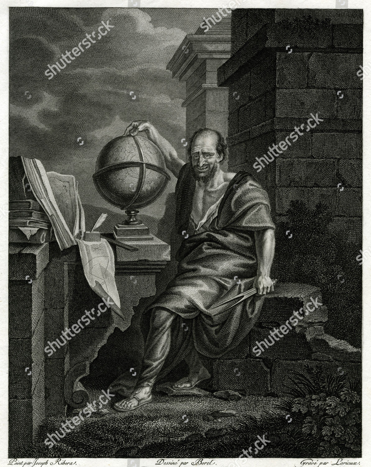 Democritus Greek Philosopher Scientist 460 357 Editorial Stock Photo ...