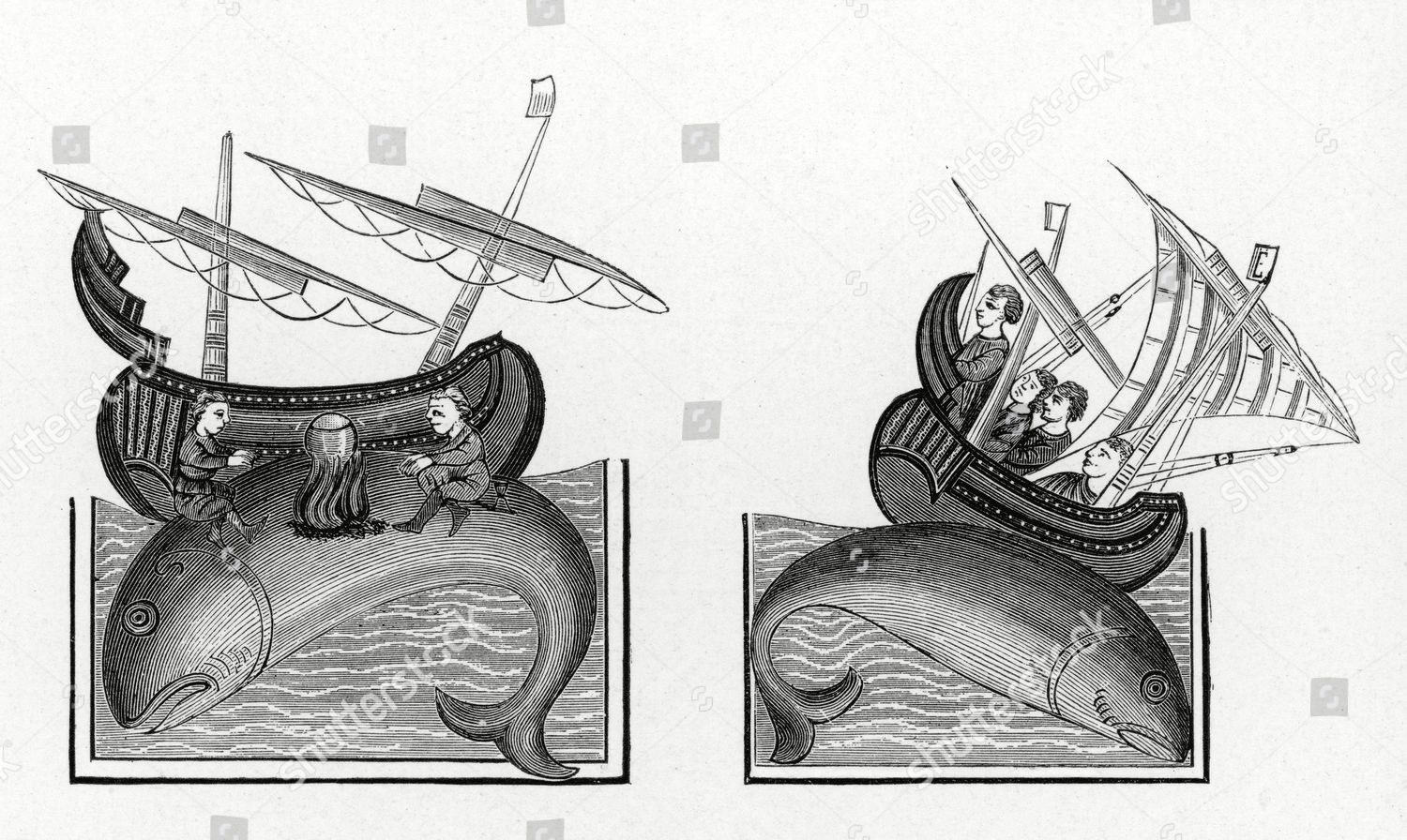 Medieval Whaling Legends 10th Century Editorial Stock Photo - Stock ...