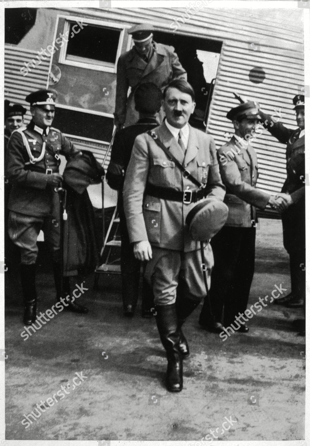 Adolf Hitler Disembarking Aeroplane Circa 1936 Editorial Stock Photo ...