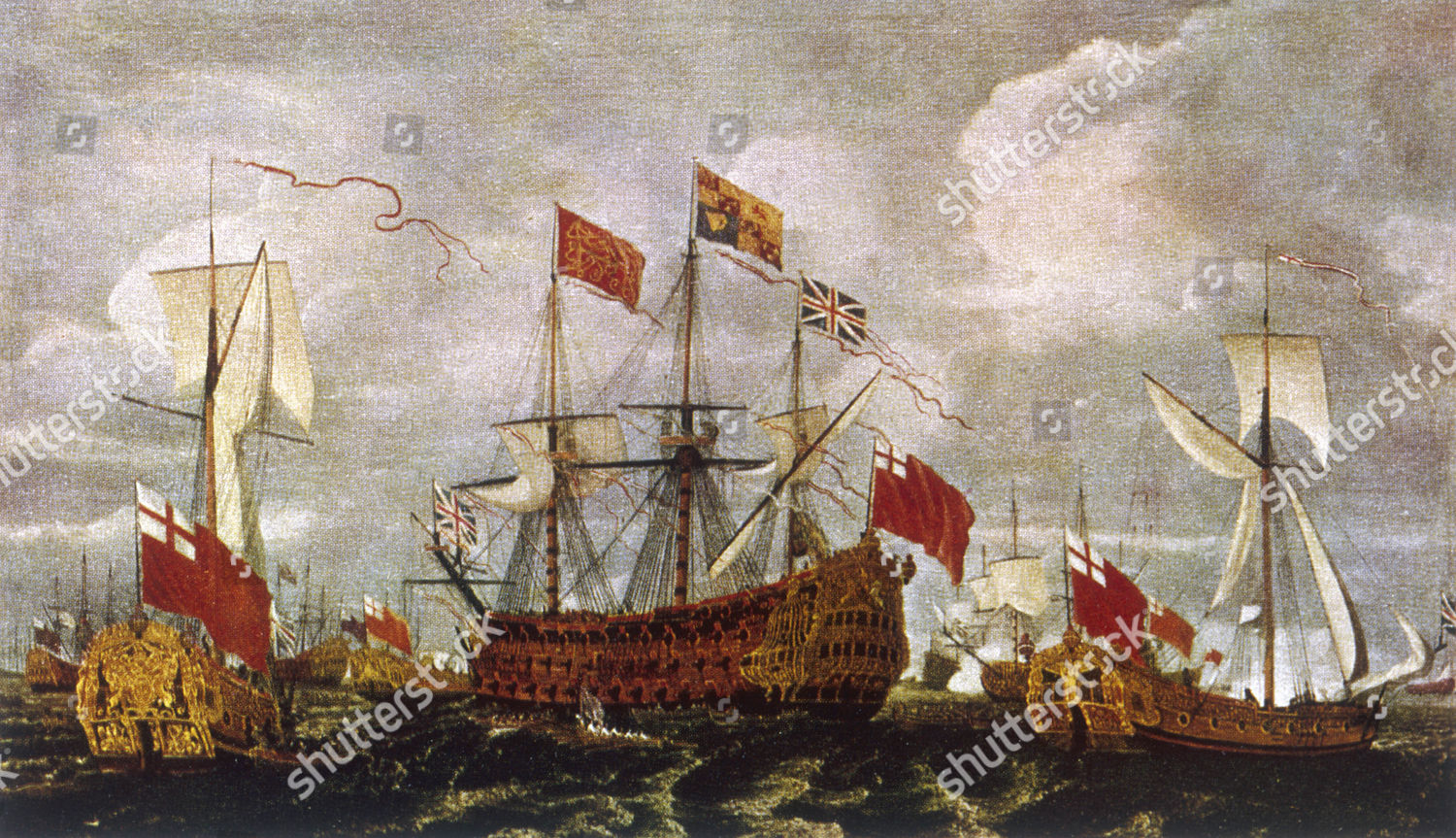 Charles Ii Visits Fleet Swim After Editorial Stock Photo - Stock Image ...