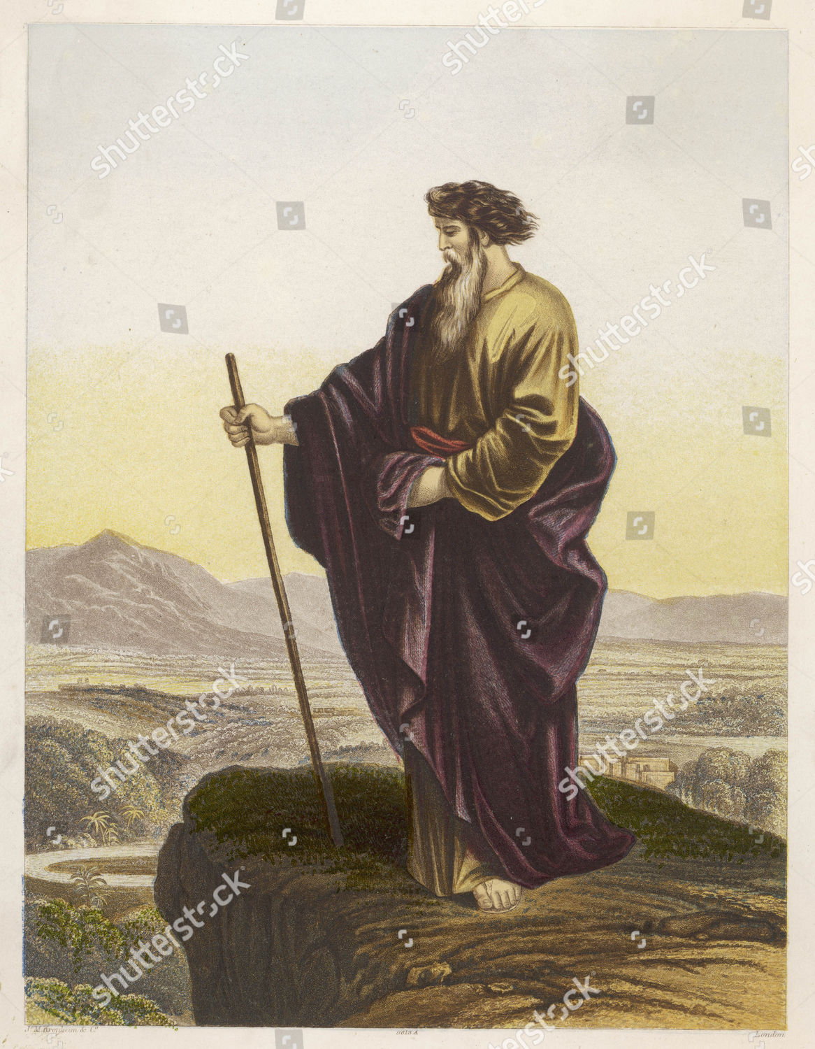 Moses Hebrew Prophet Lawgiver Views Promised Editorial Stock Photo ...
