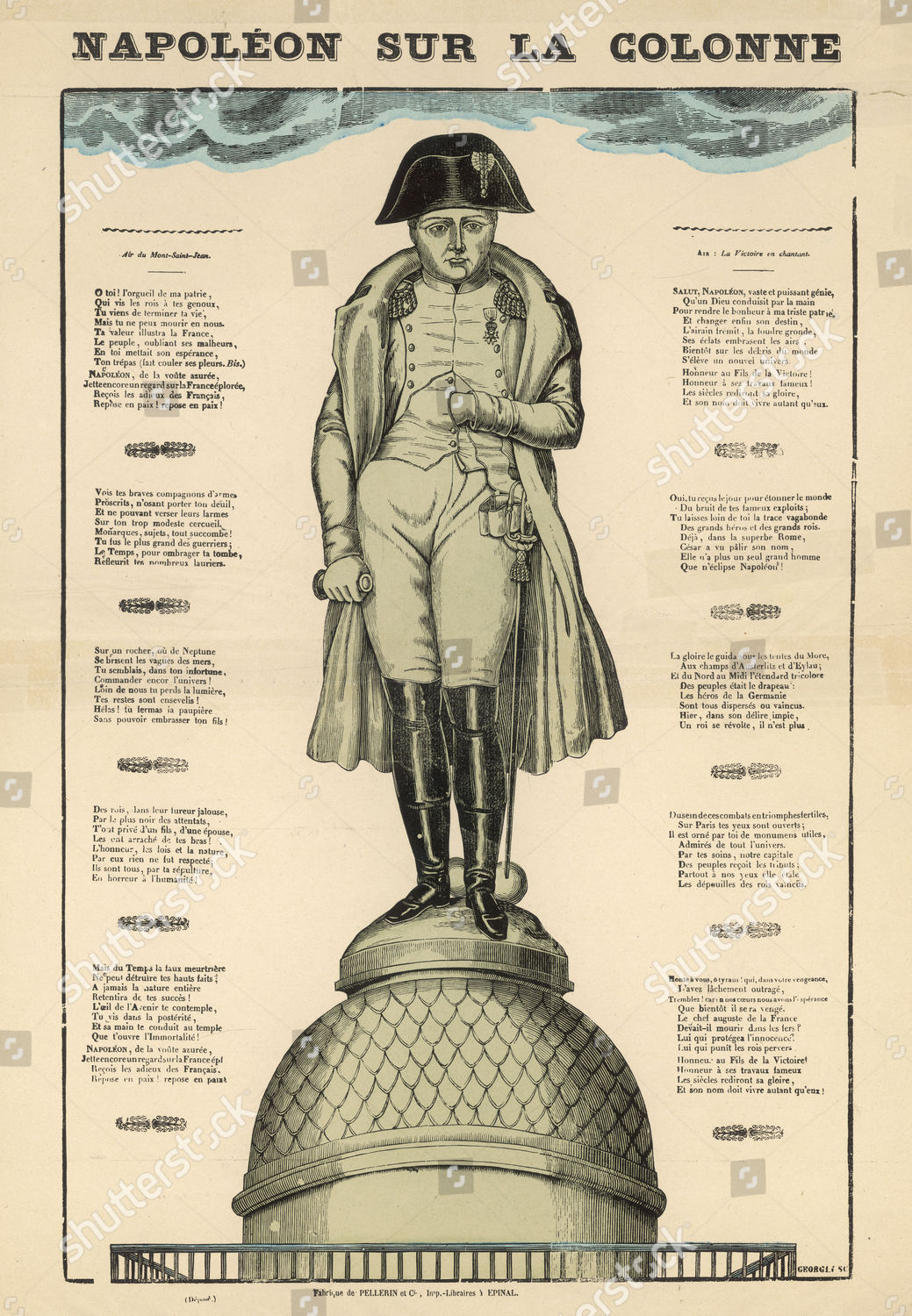 Statue Napoleon Which Crowned Column Place Editorial Stock Photo ...