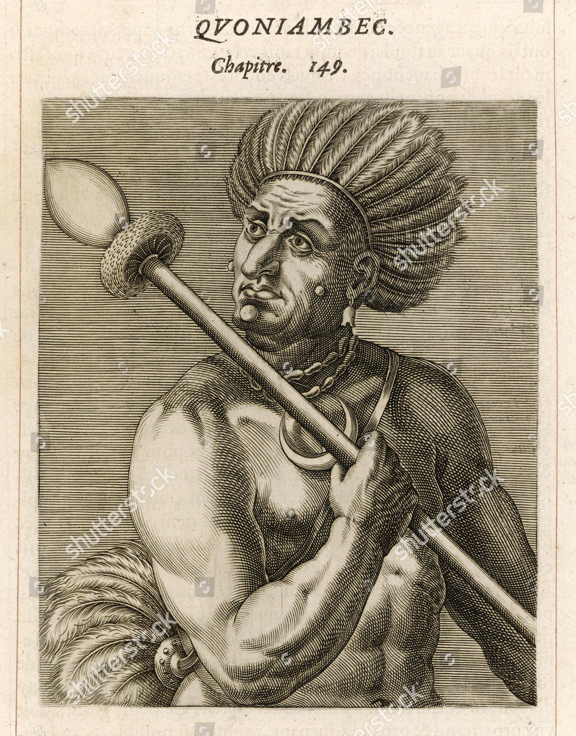 Quoniambec Brazilian Ruler 16th Century He Editorial Stock Photo ...