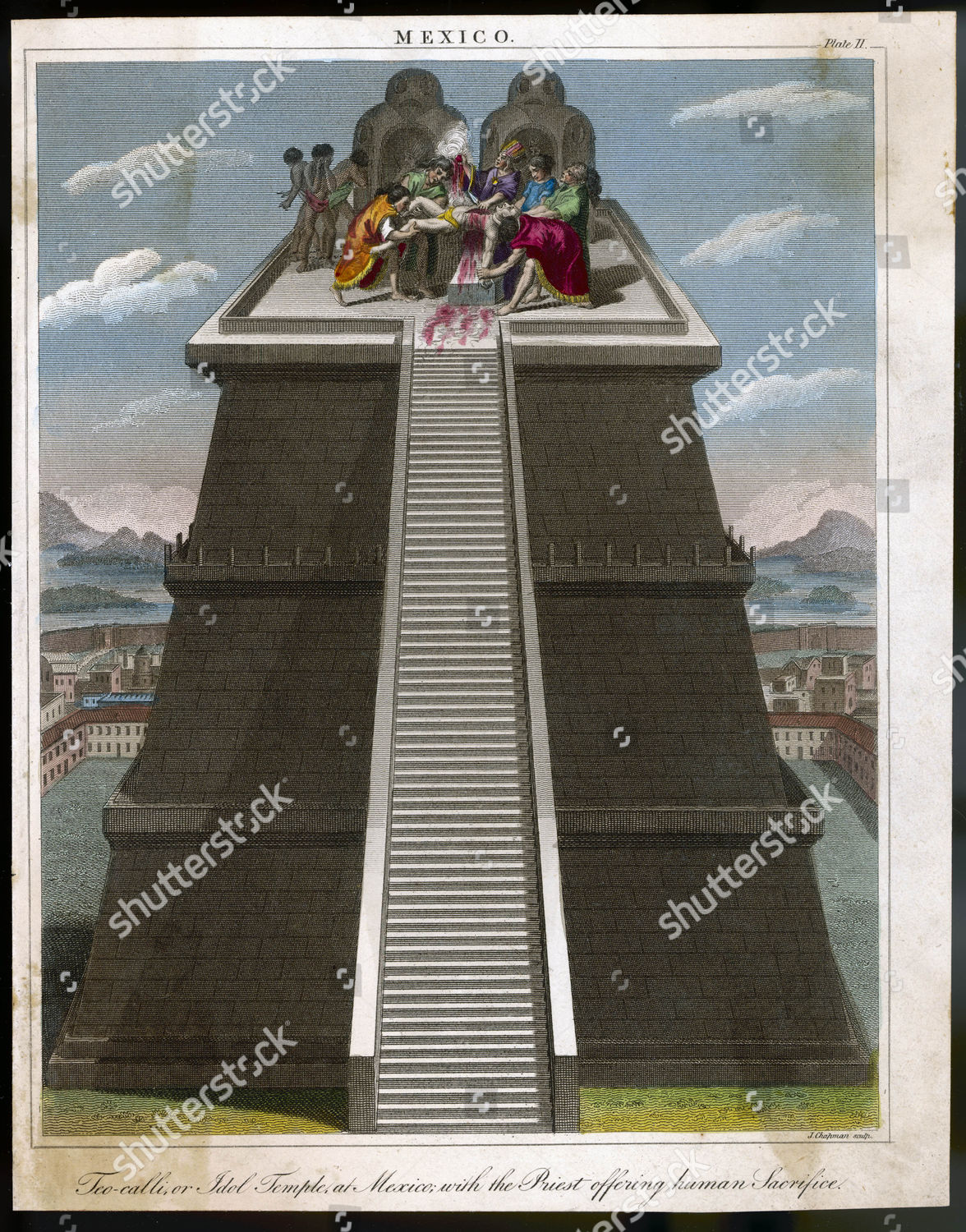 Aztecs Mexico Priests Tenochtitlan Sacrifice Victims Editorial Stock ...