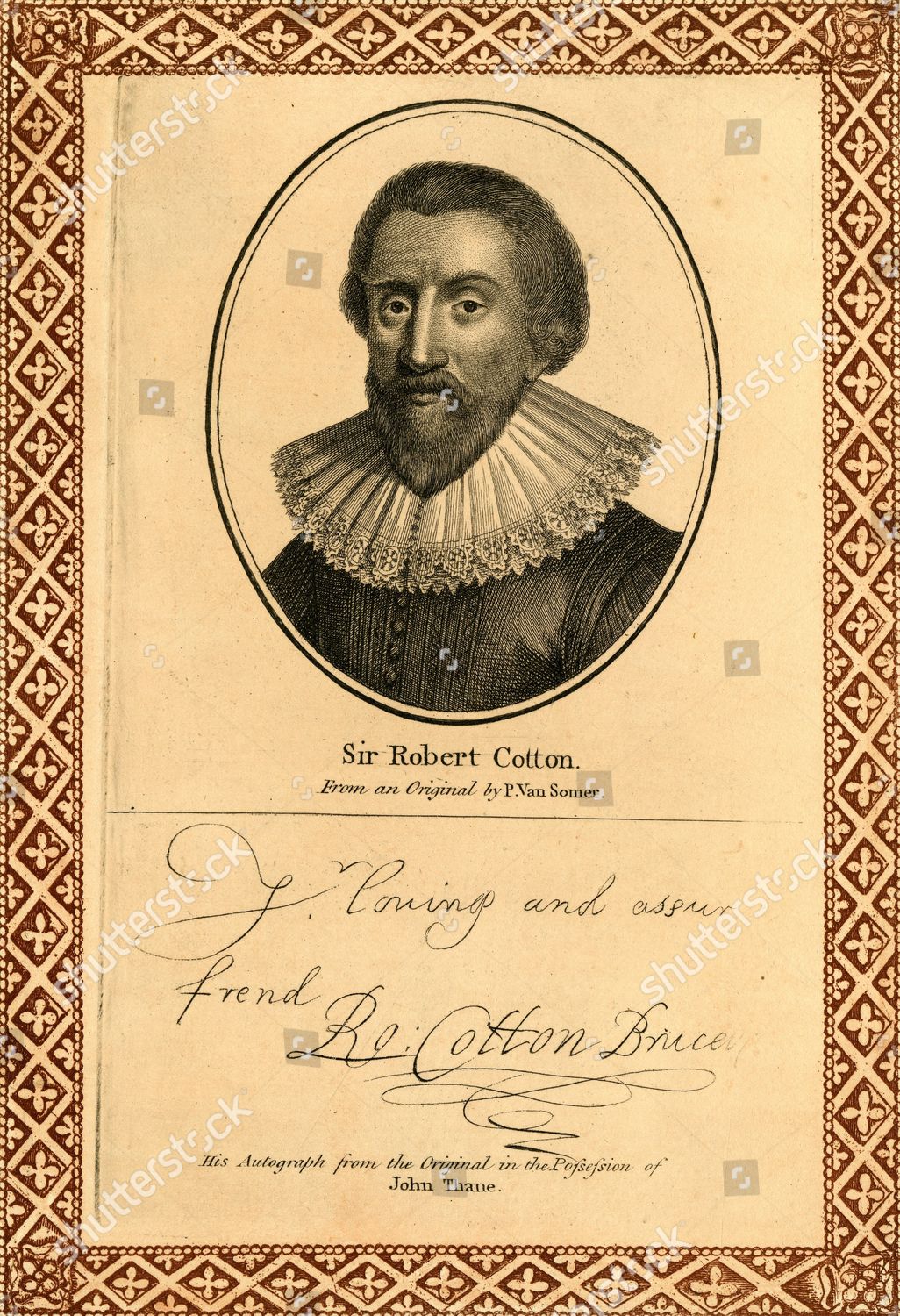 Sir Robert Bruce Cotton Antiquary Collector Editorial Stock Photo ...